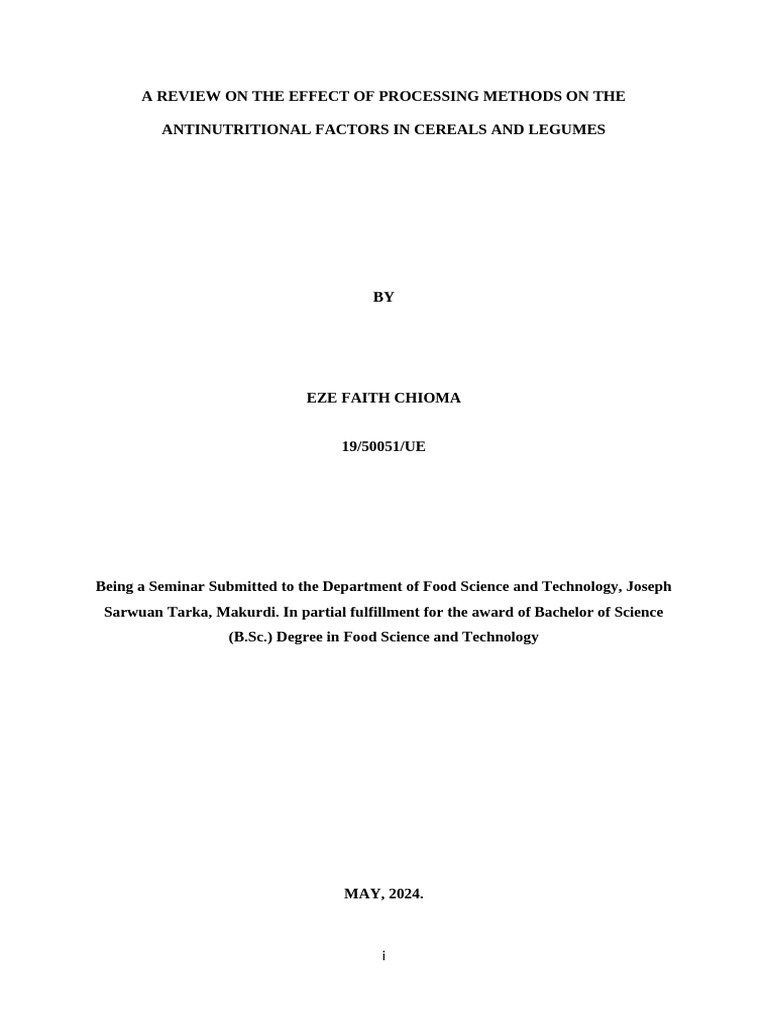 Eze Faith Chioma Seminar | PDF