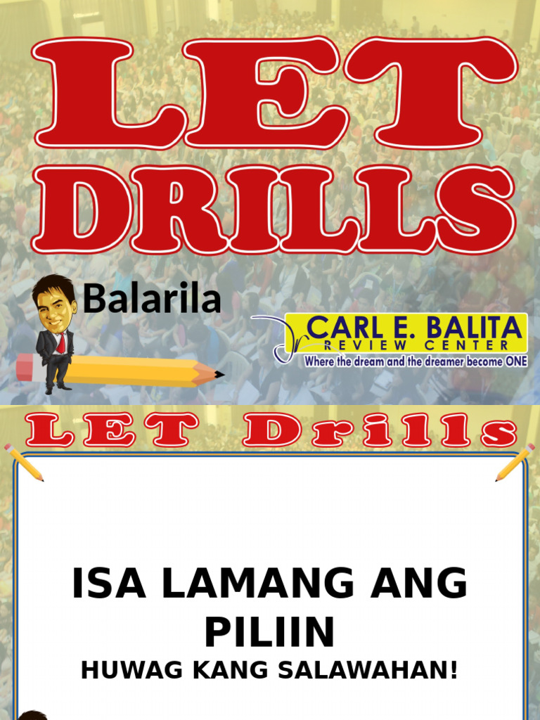 Let Drills Major Filipino Balarila | PDF