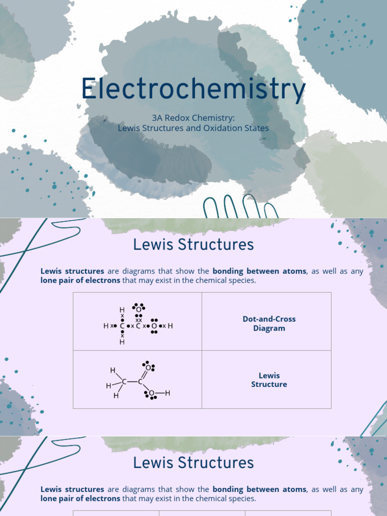 3A Electrochemistry (Redox Chemistry) - Teacher's | PDF