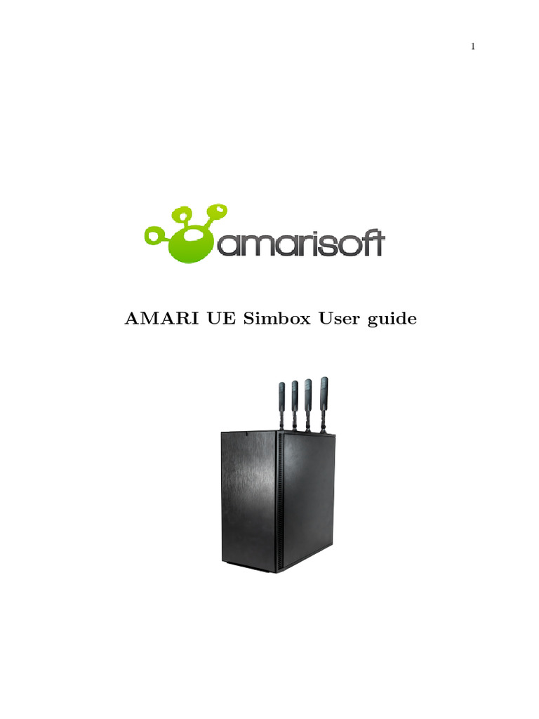 Amari Ue Simbox User Guide | PDF