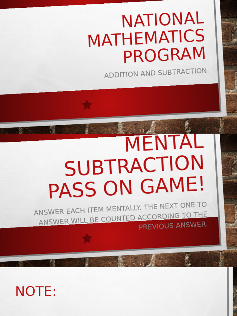 NMP (Addition and Subtraction) | PDF