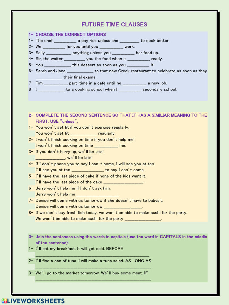 Future Time Clauses | PDF