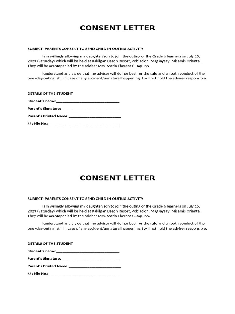 Consent Letter | PDF
