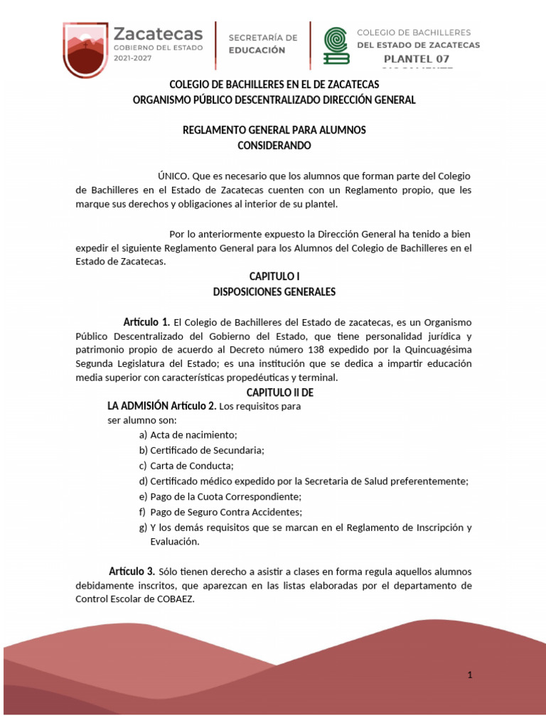 Reglamento para Alumnos y Evaluacion 2024 | PDF