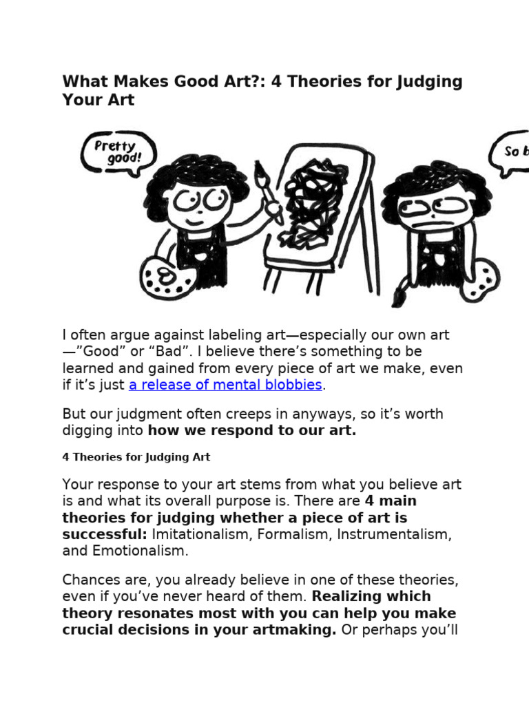 What Makes Good Art | PDF