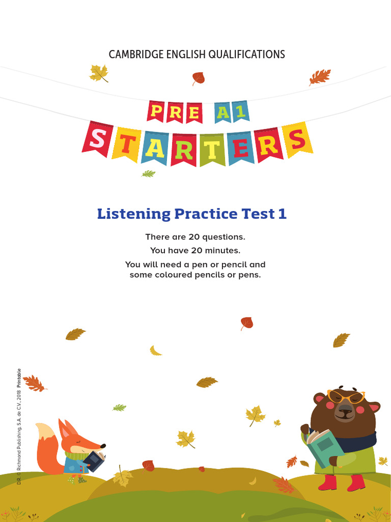 Starters Practice Test 1 | PDF