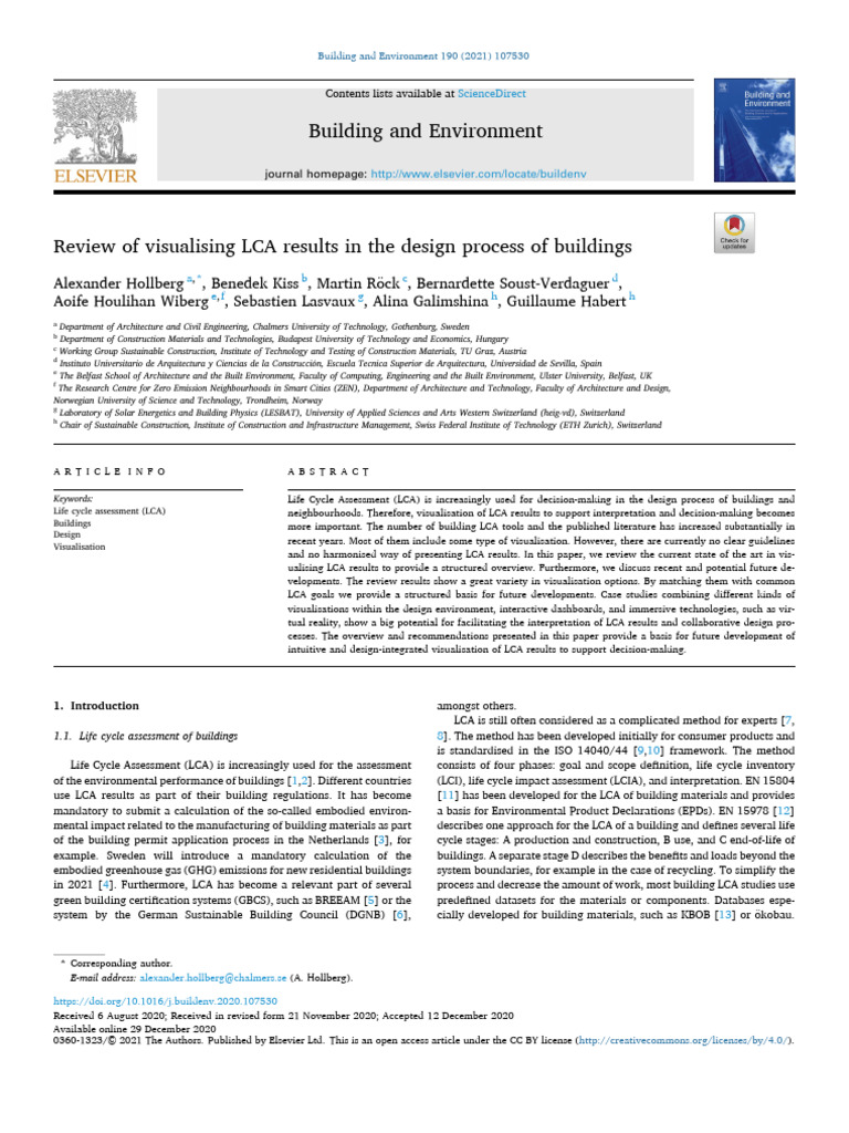 Review of Visualising LCA Results | PDF