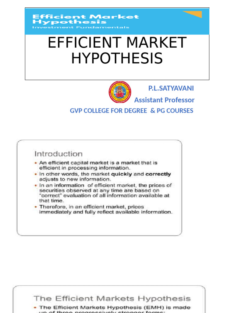 EMH Slides | PDF