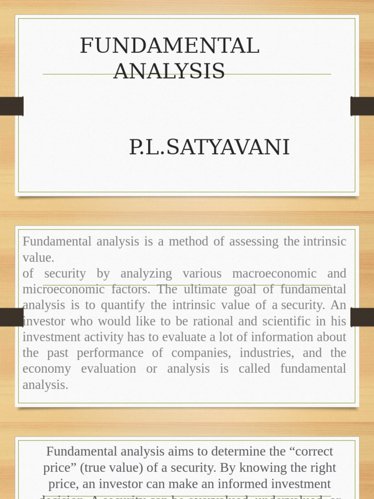 Fundamental Analysis | PDF