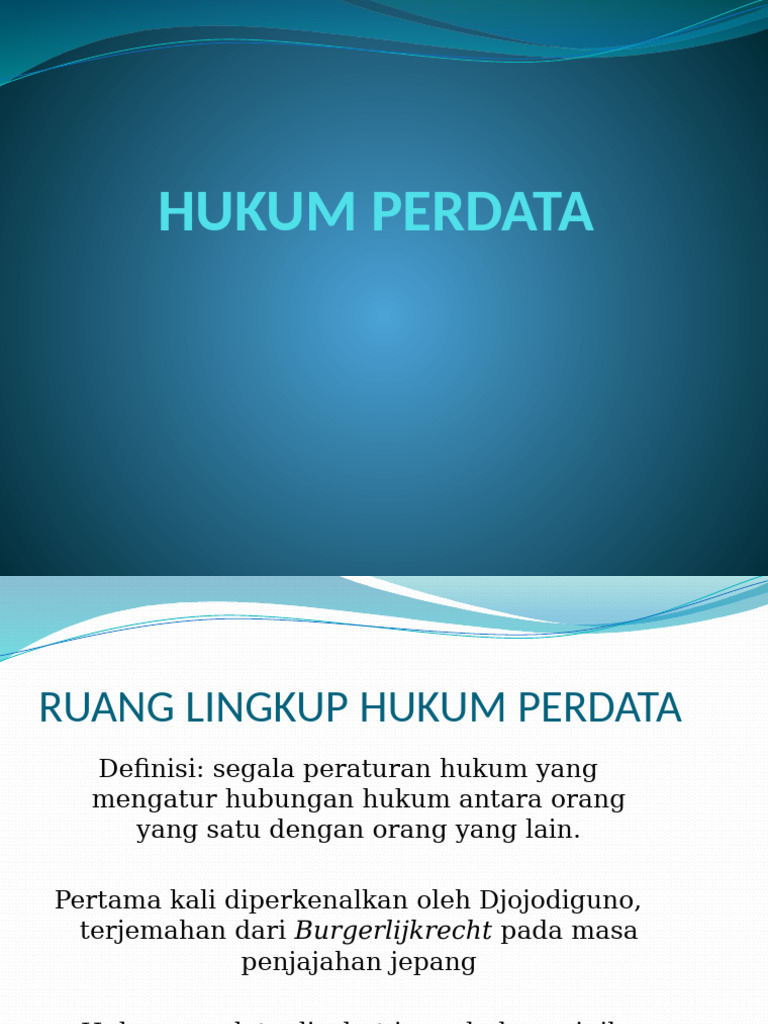 3 Pertemuan Hukum Perdata | PDF