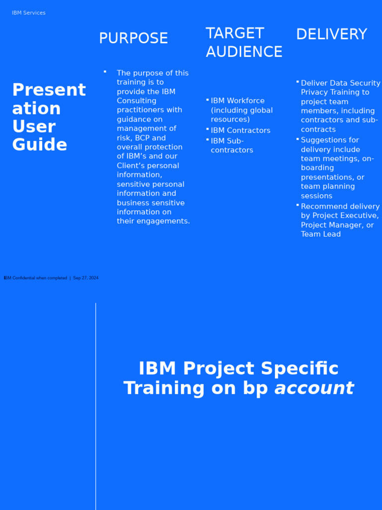 BP - Project Specific Training - v2.2 | PDF