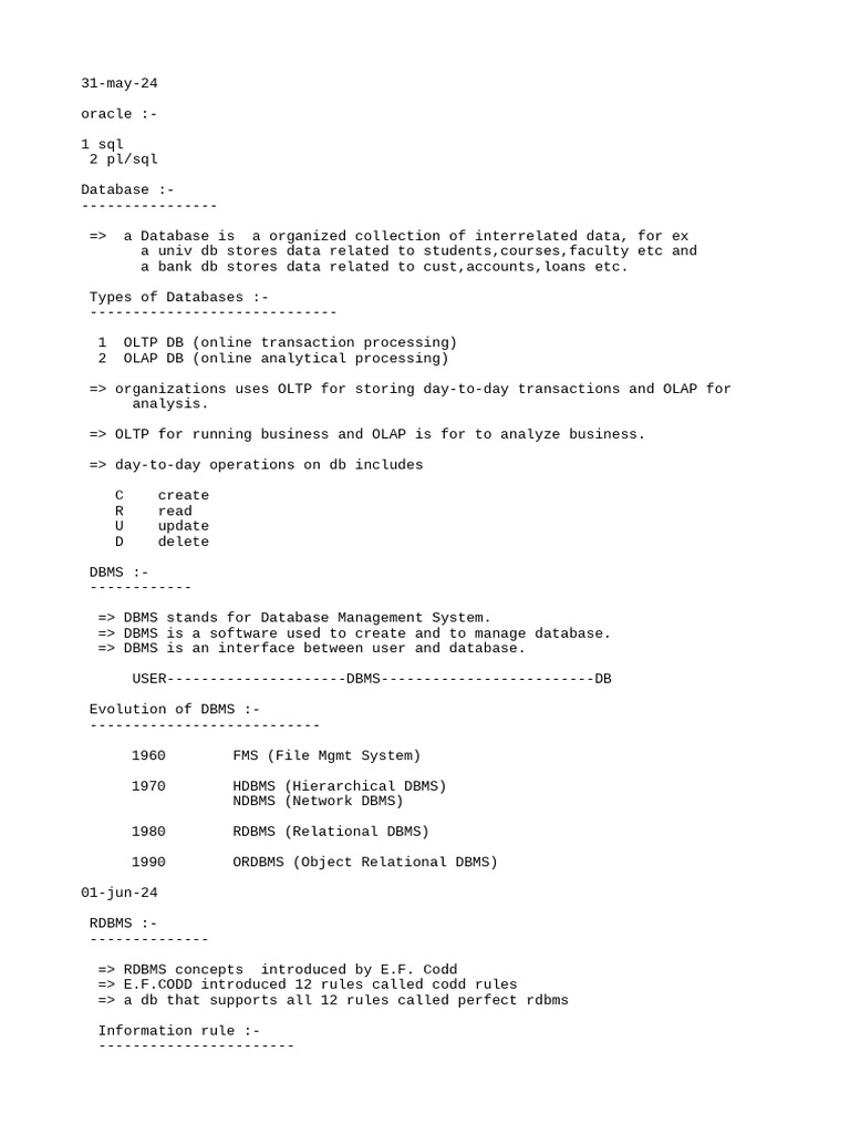 Oracle Batch35 | PDF