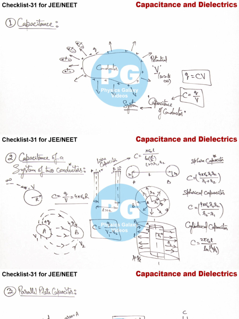 Capacitance & Dielectrics | PDF