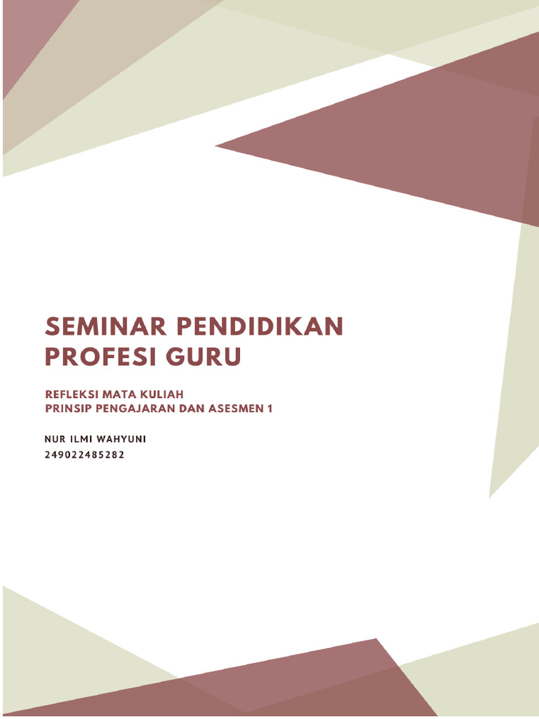 Lk2 Format Refleksi Prinsip Pengajaran Dan Asesmen 1 Pdf