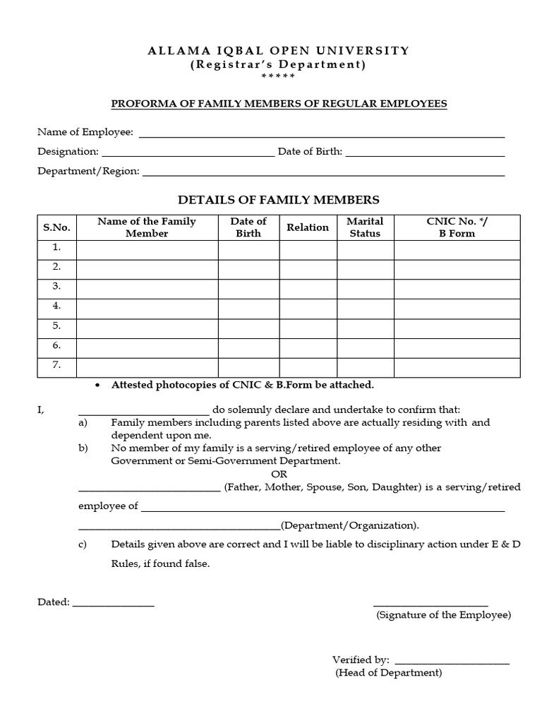 Nomination Papers Academic | PDF