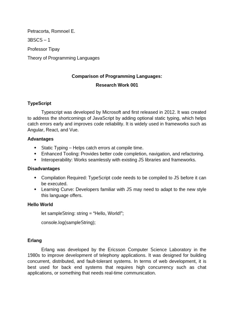 Comparisons of PLs | PDF