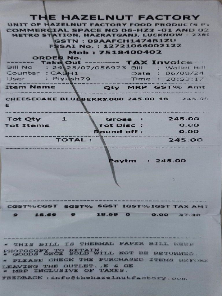 Food Bill 6aug | PDF