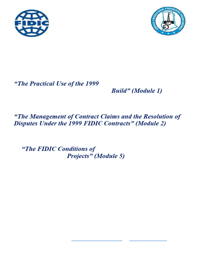 FIDIC Courses - Modules Details | PDF