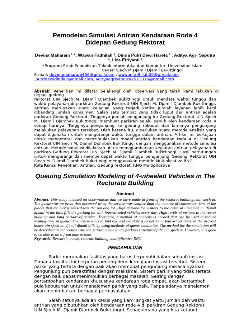 Artikel Model Dan Simulasi Klp.2A Final | PDF