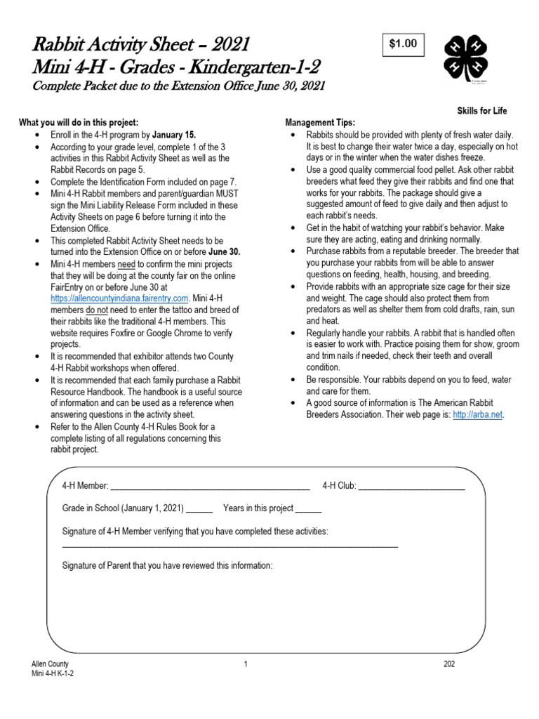 Mini Rabbit 2021 Pdf