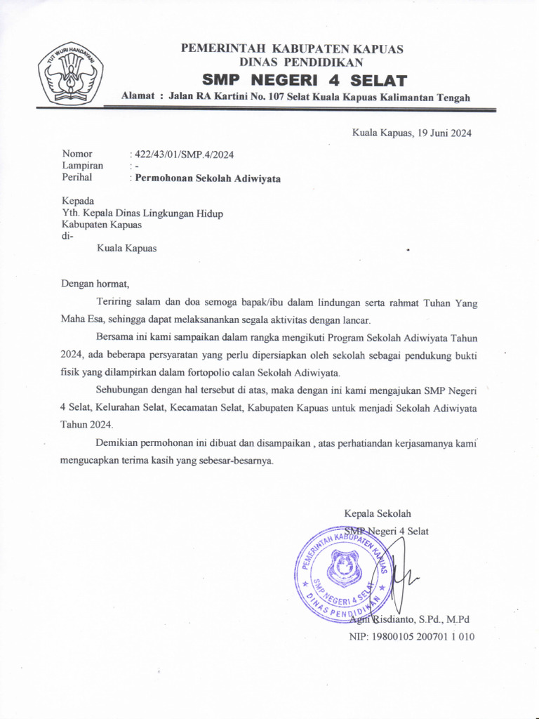 Surat Permohonan Ke DLH | PDF