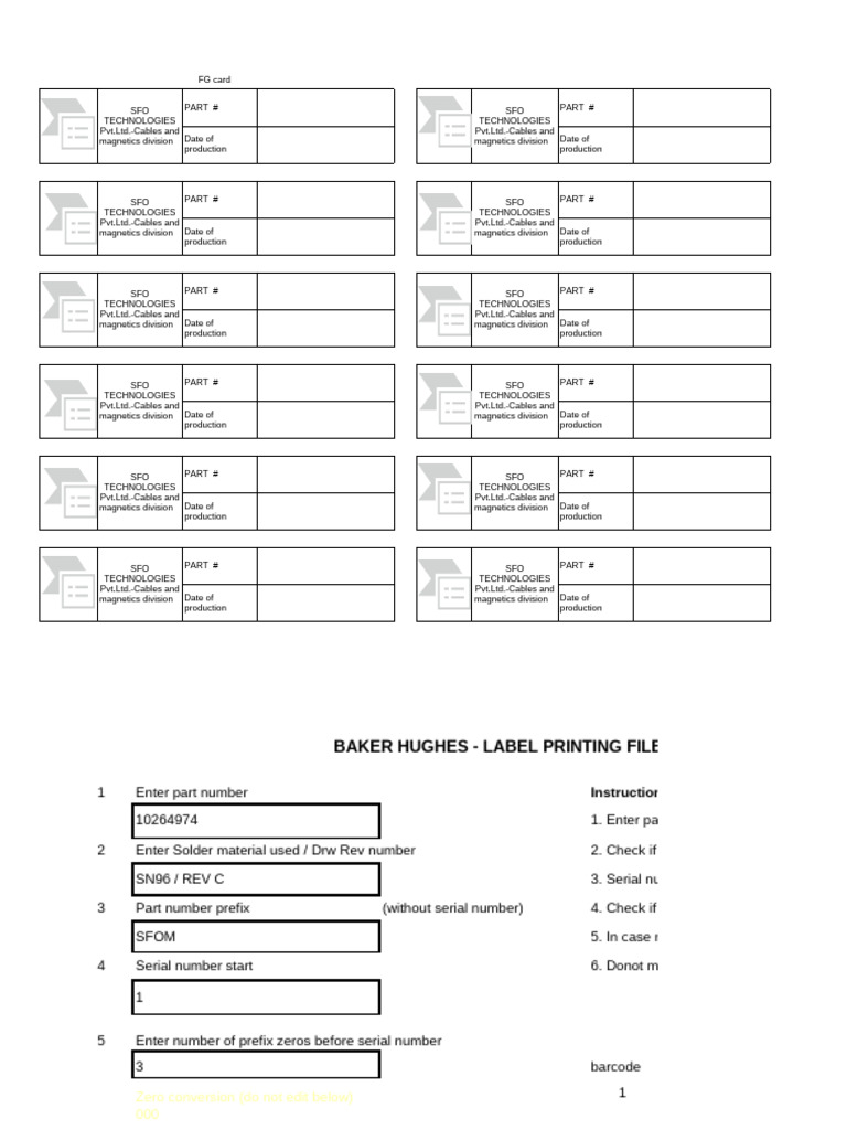 BH LABEL Card - New | PDF