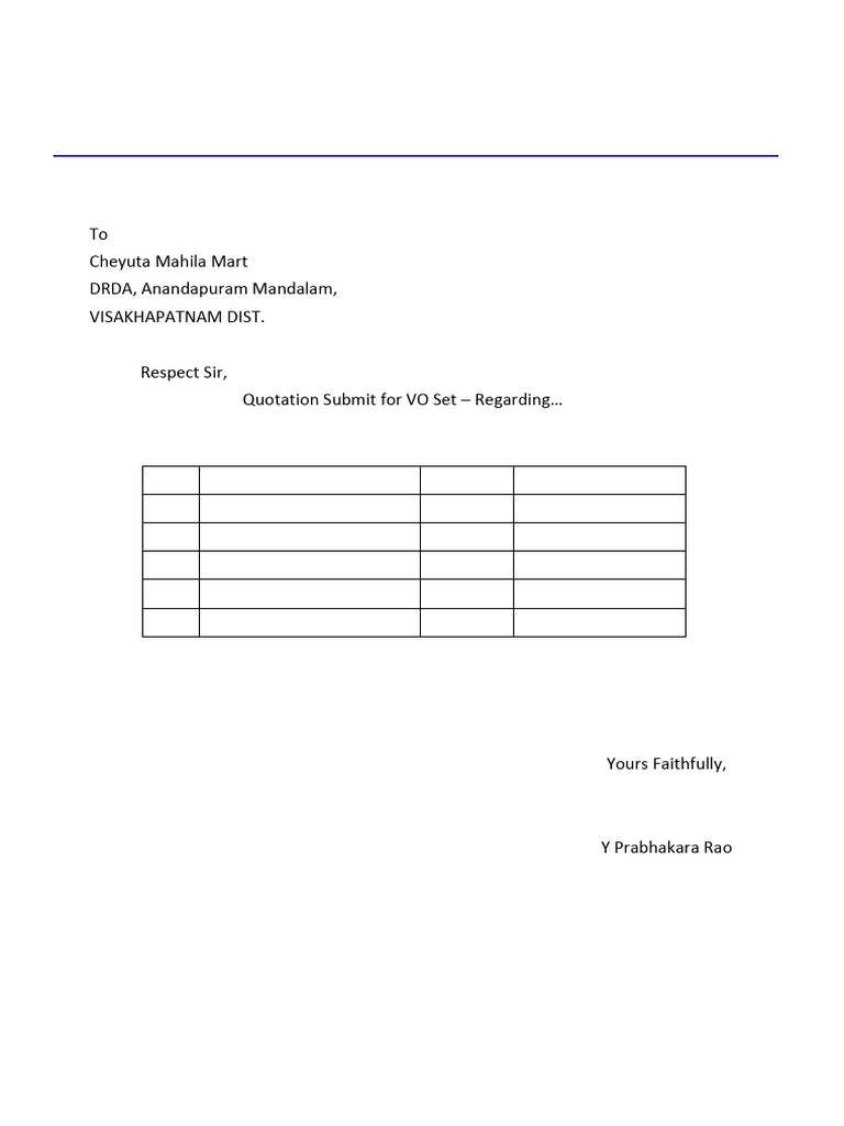 Sampath Kumar Bung Quotation | PDF