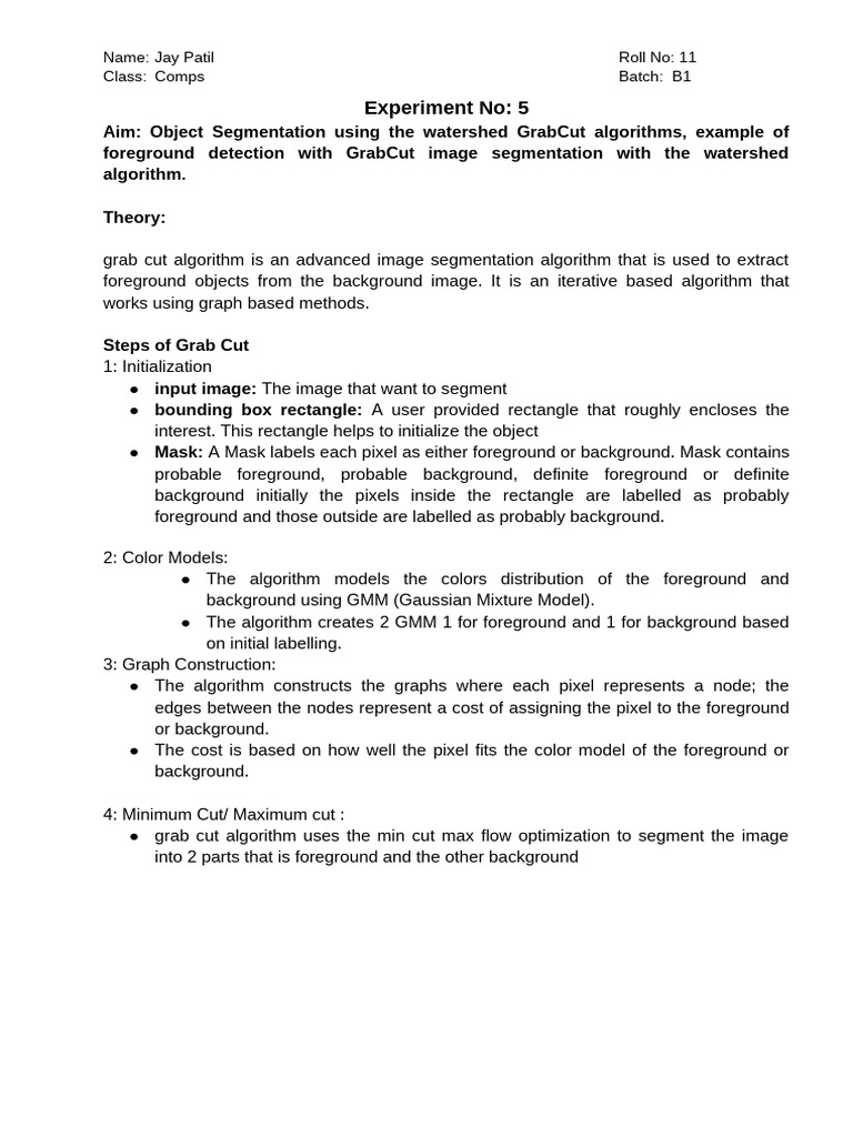 Experiment No 5 Pdf 