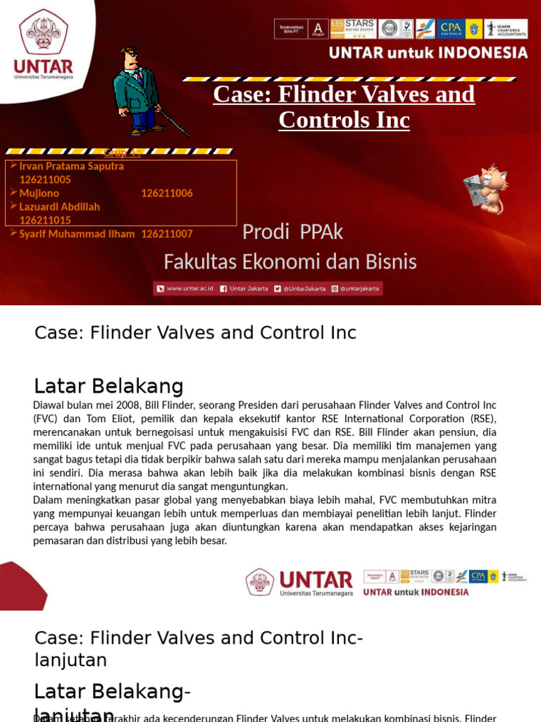 Pertemuan 5 PPAk - (Kasus Flinder Valves and Control Inc) | PDF