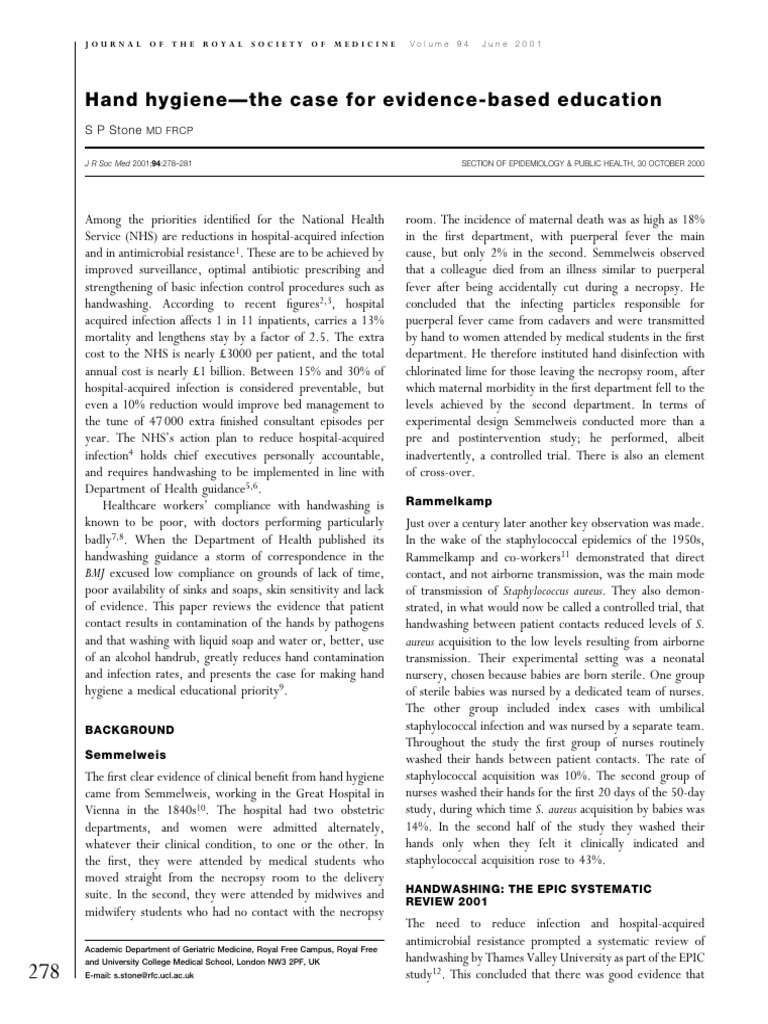 Hand Hygiene | PDF
