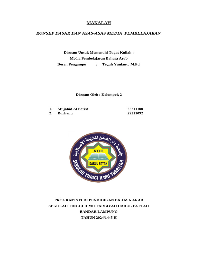Kosep Dasar Dan Asas Asas Metode Pendidikan | PDF