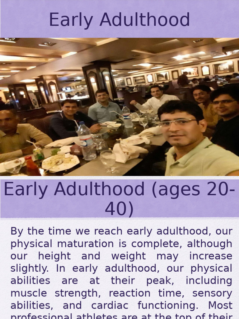 Early Adulthood Physical Peak | PDF