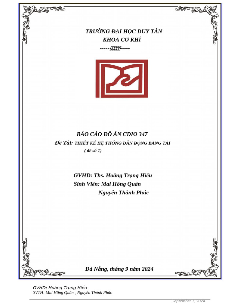 Báo Cáo Đ Án Cdio 347 | PDF