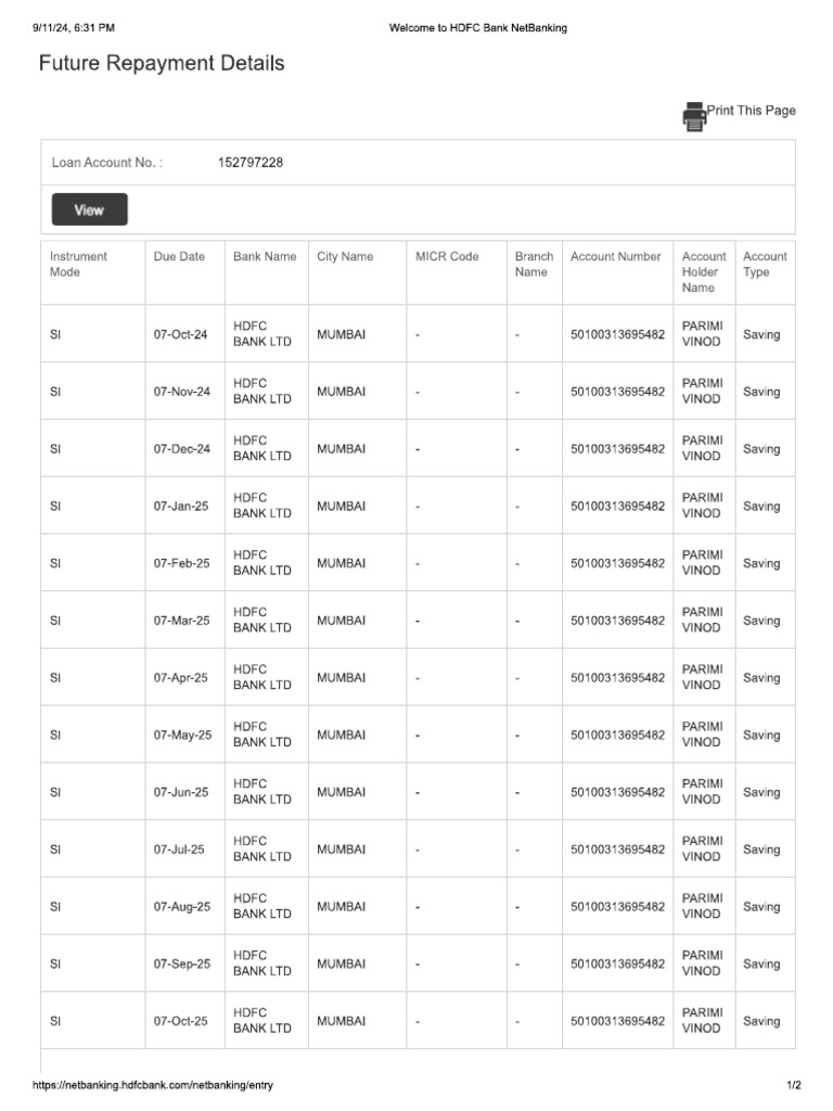 Car Loan Repayment | PDF