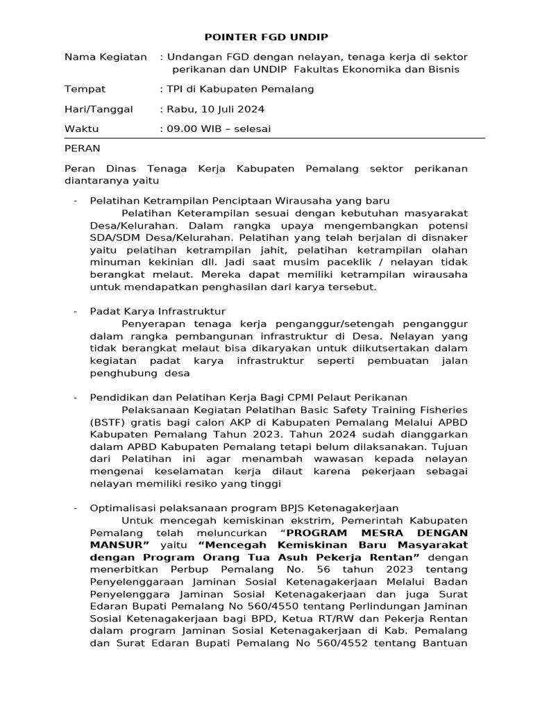 POINTER FGD Undip | PDF | Technology & Engineering