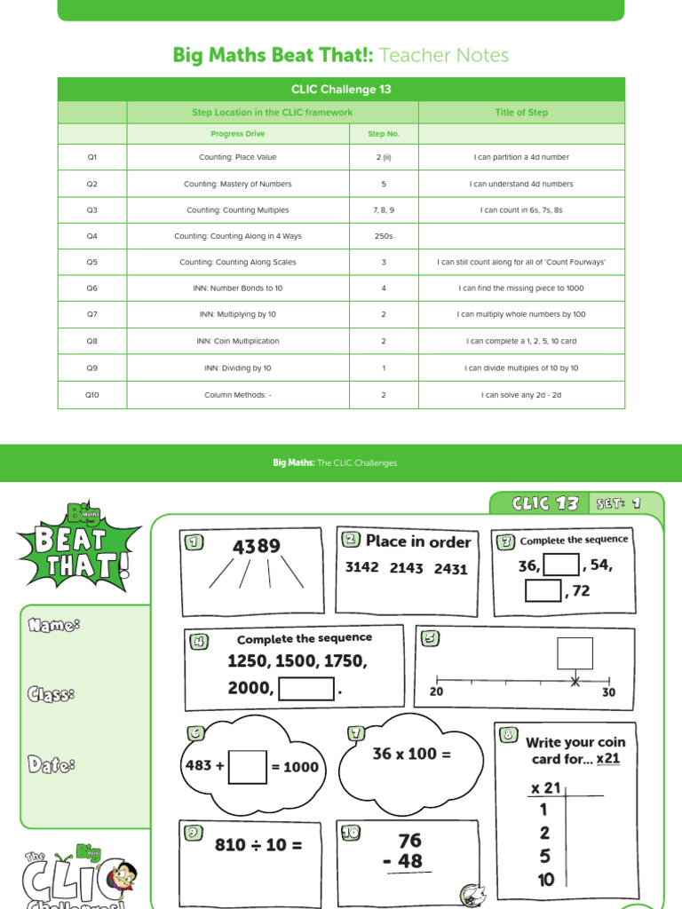 Clic Challenge 13 Questions and Answers | PDF