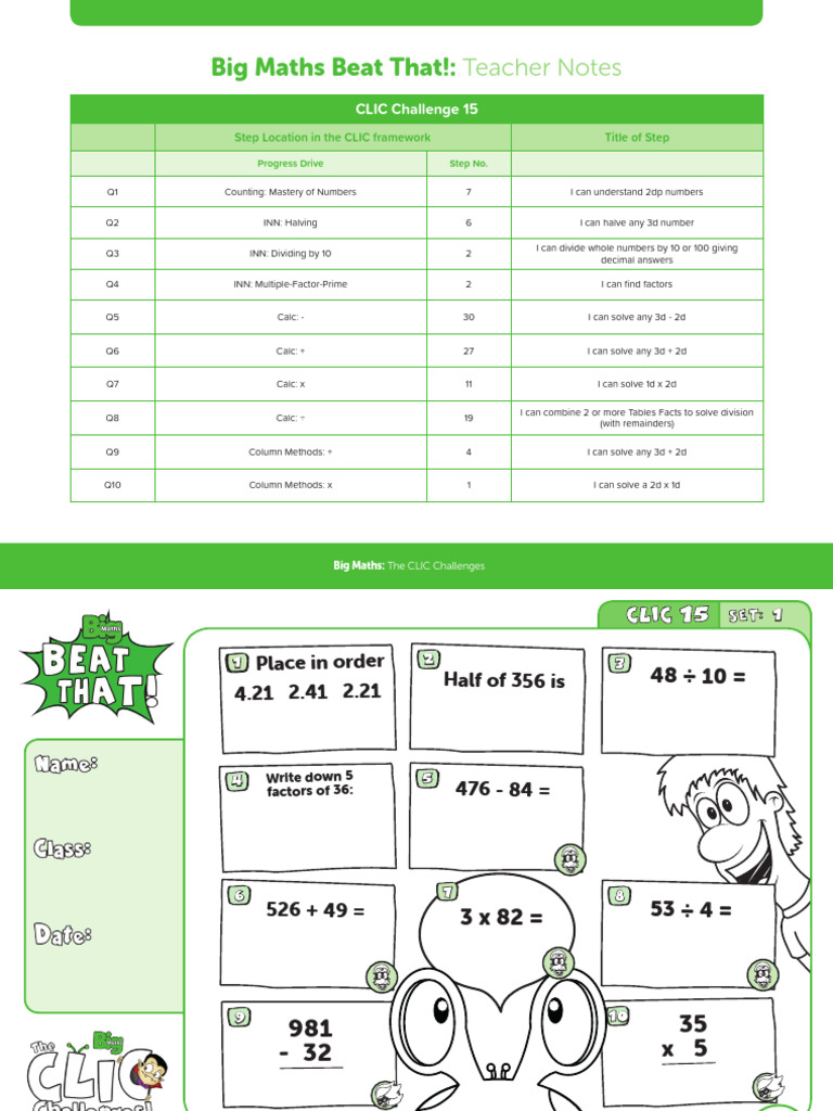 Clic Challenge 15 Questions and Answers | PDF