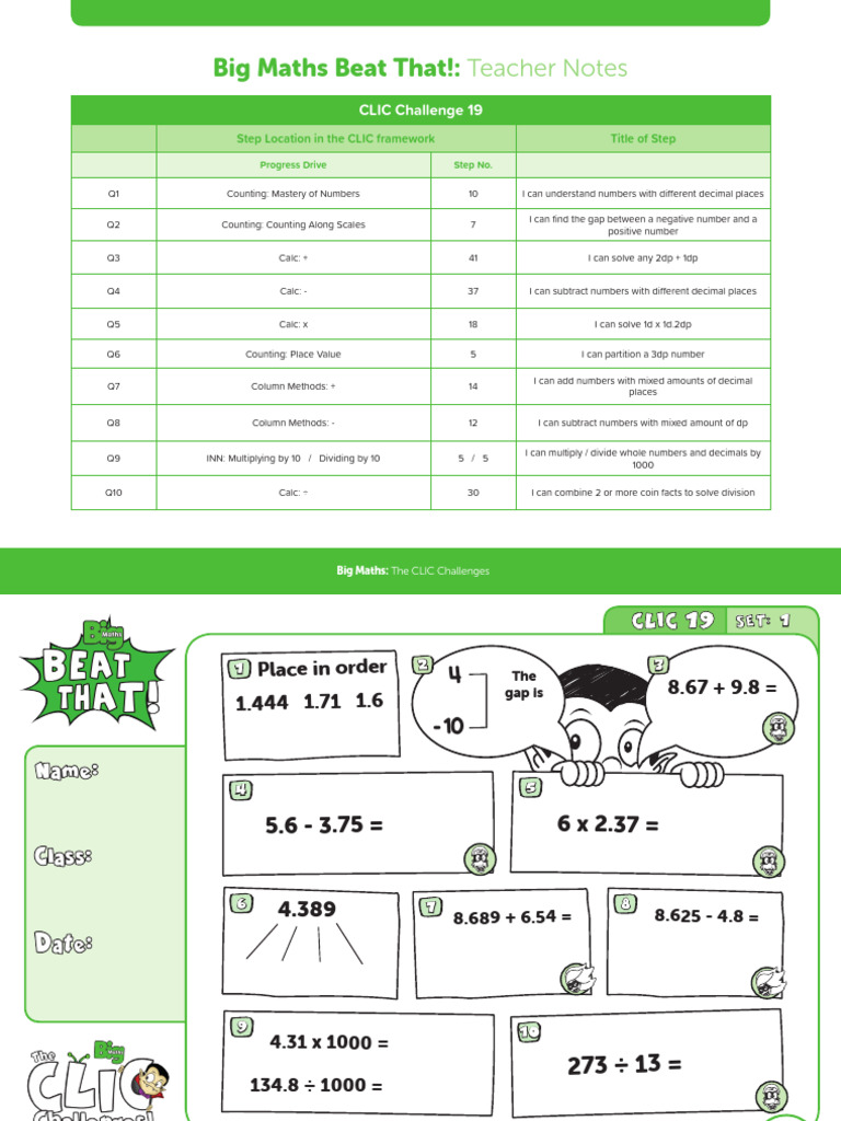 Clic Challenge 19 Questions and Answers | PDF