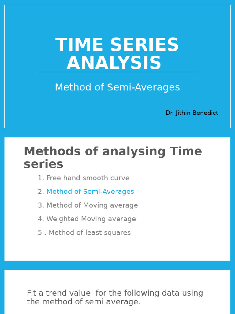 Semi Average Method | PDF