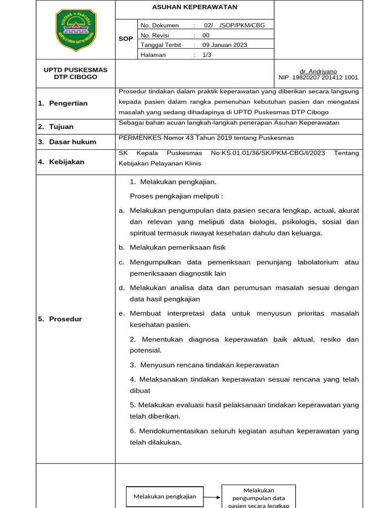 Sop Asuhan Keperawatan | PDF