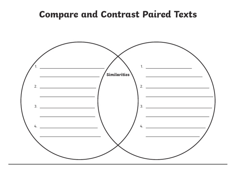 Compare &amp; Contrast Graphic Organizer | PDF