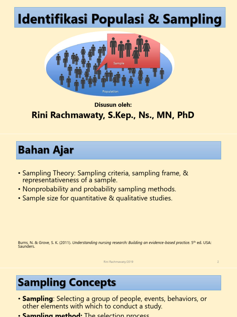 Identifikasi Populasi & Sampling 2020. | PDF