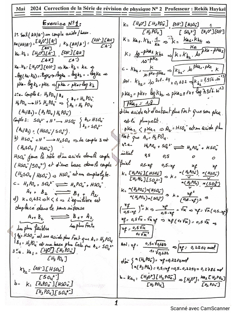 Correction Serie 2 Révision Complète | PDF