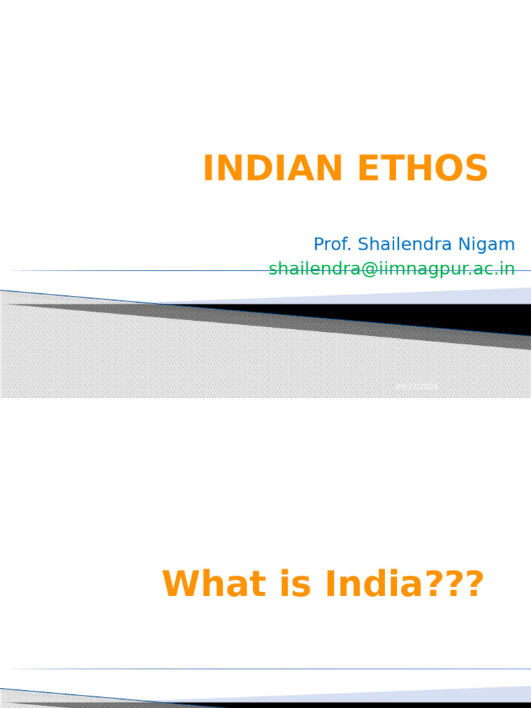 Indian Ethos 1 | PDF