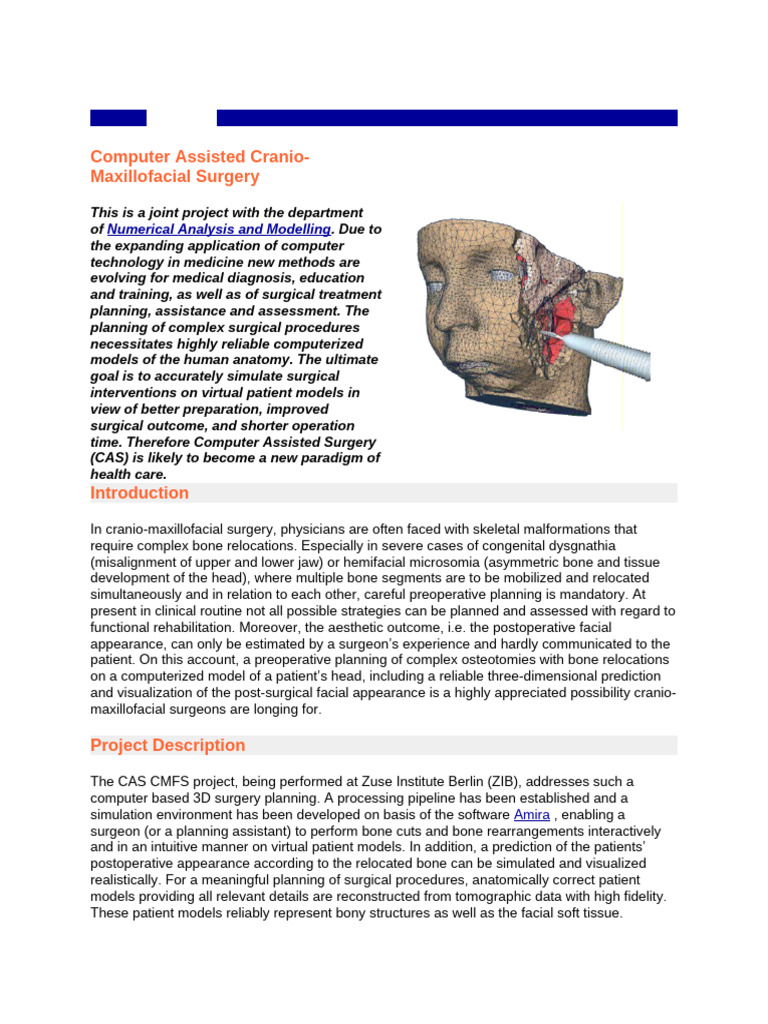 Computer Assisted Cranio-Maxillofacial Surgery | PDF