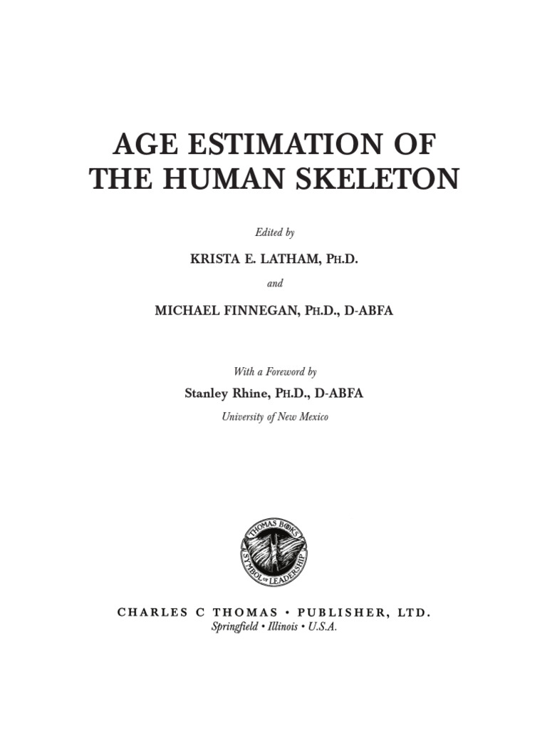 Latham Et Al. - 2010 - Age Estimation of The Human Skeleton | PDF