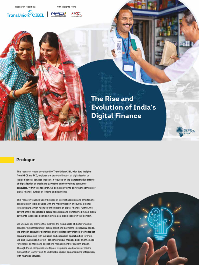 The Rise and Evolution of India' S Digital Finance 20th Oct 2023 | PDF
