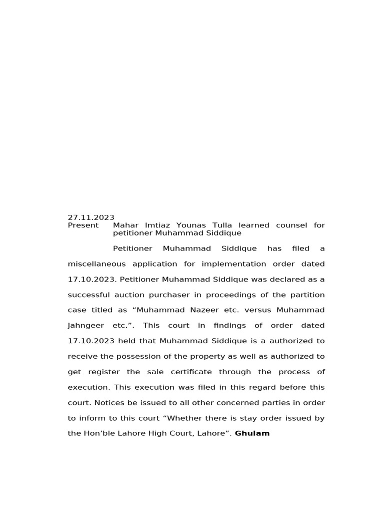 Court Representative Order | PDF