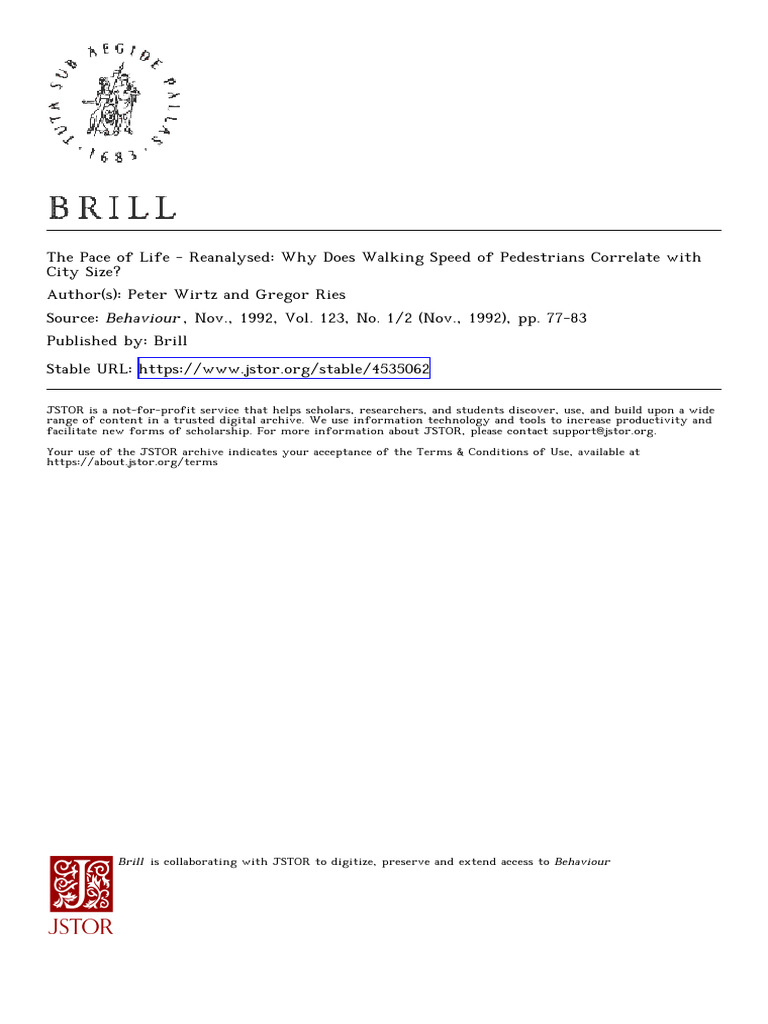 Pace of Life | PDF