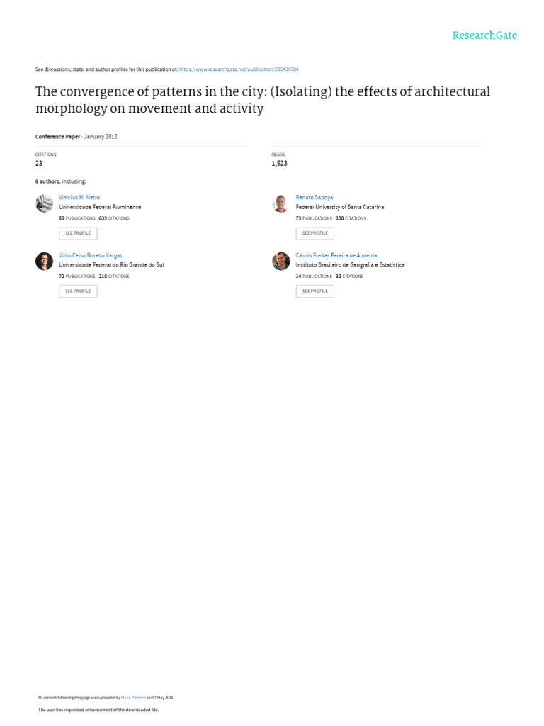 Convergence of City Patterns | PDF